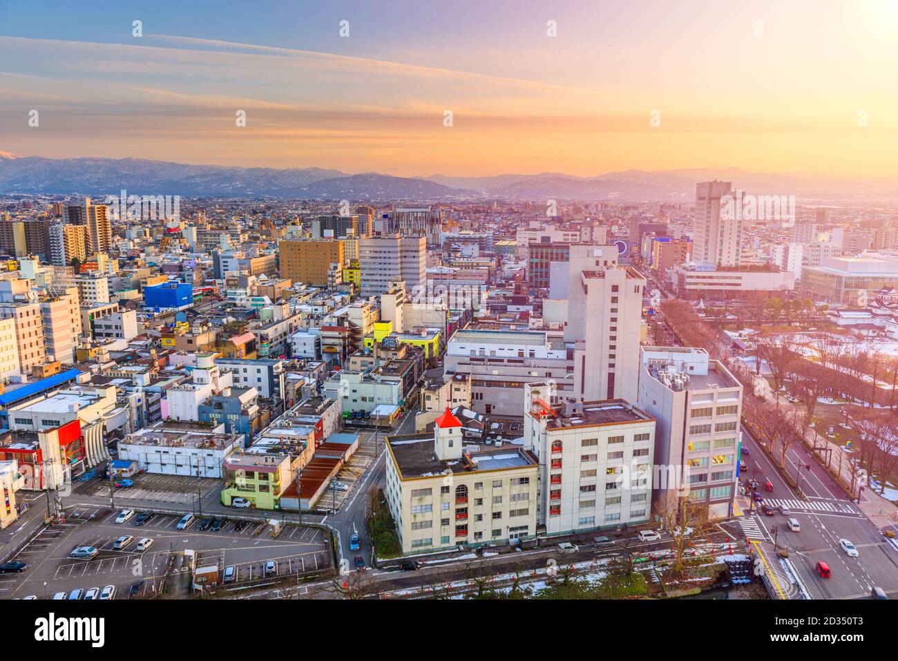 Toyama City, Japan downtown skyline Stock Photo - Alamy