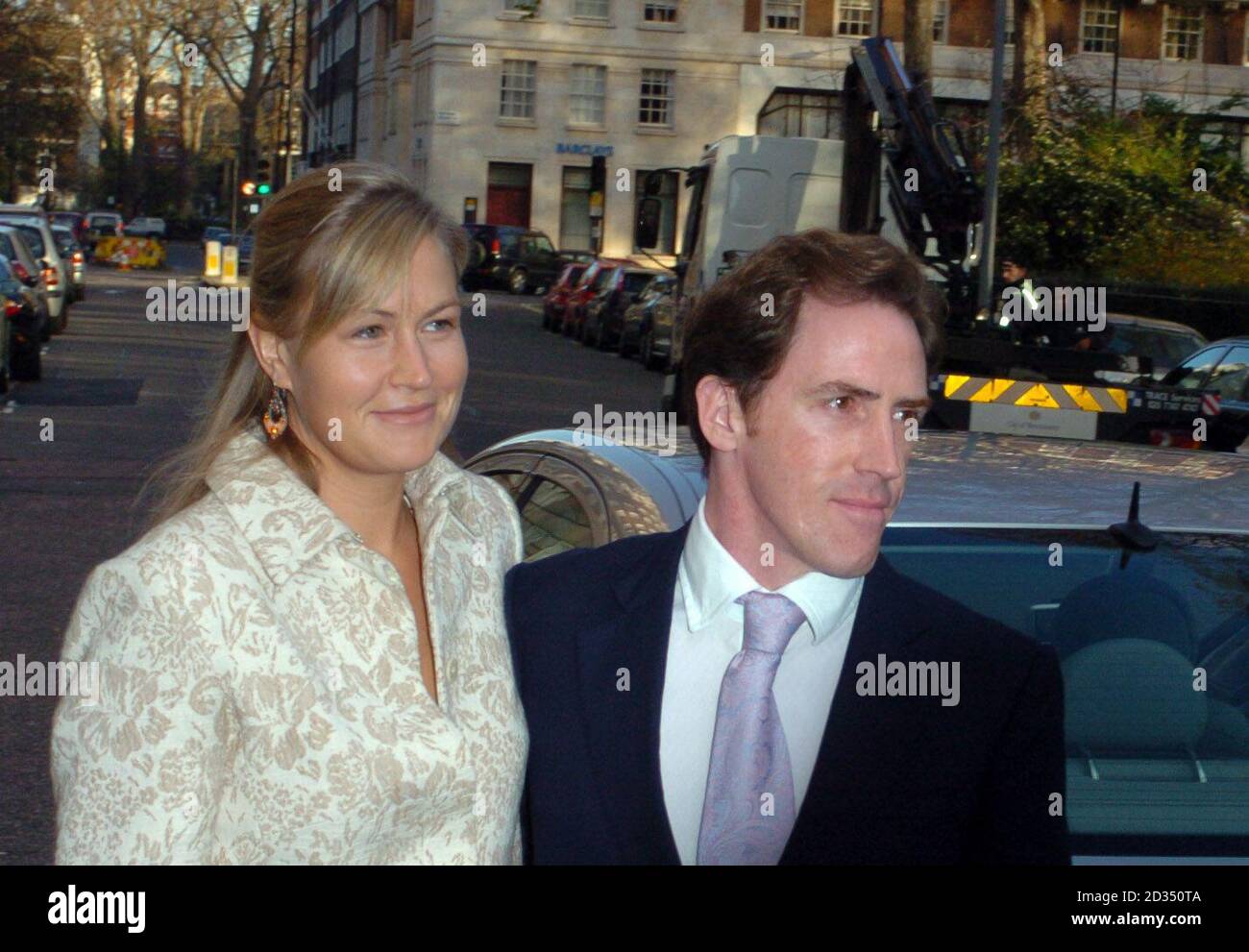 Rob Brydon and his wife arriving for Matt Lucas and Kevin McGee's ...