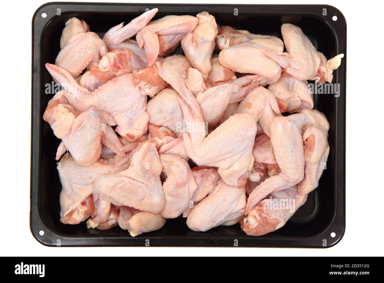raw chicken meat (wings) isolated on the white background Stock Photo ...
