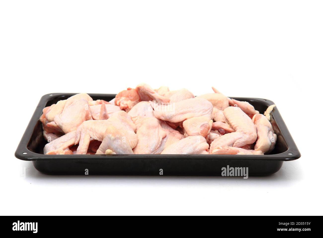 raw chicken meat (wings) isolated on the white background Stock Photo ...