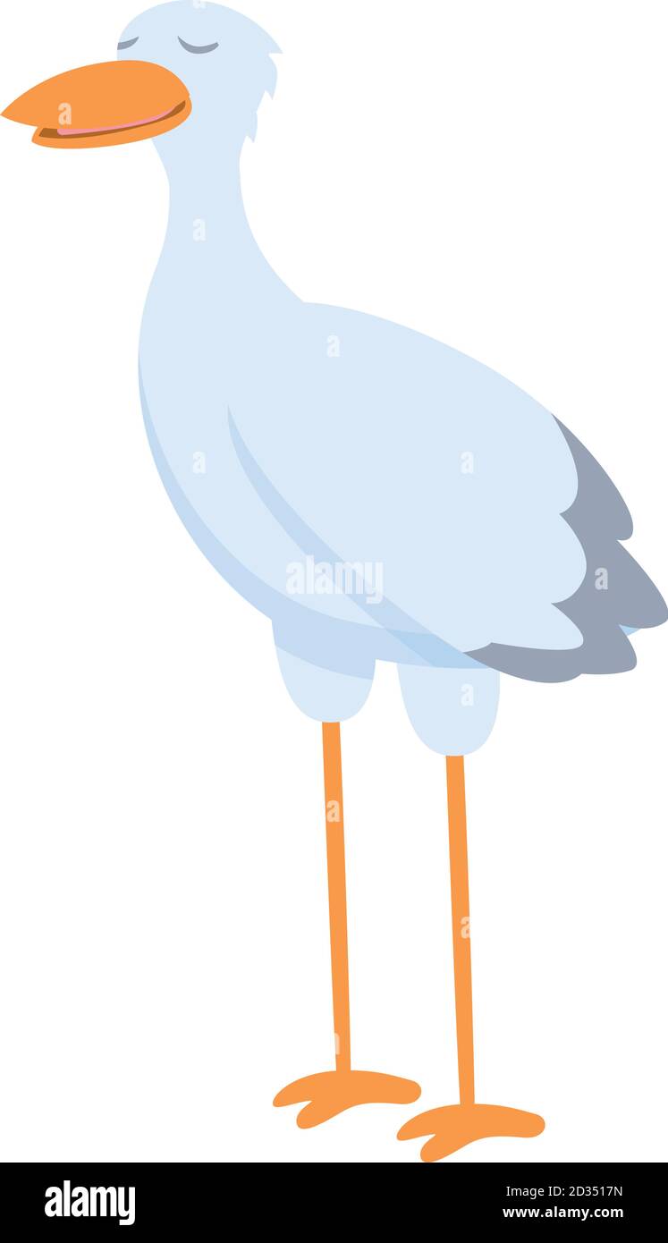Smiling stork icon. Cartoon of smiling stork vector icon for web design ...
