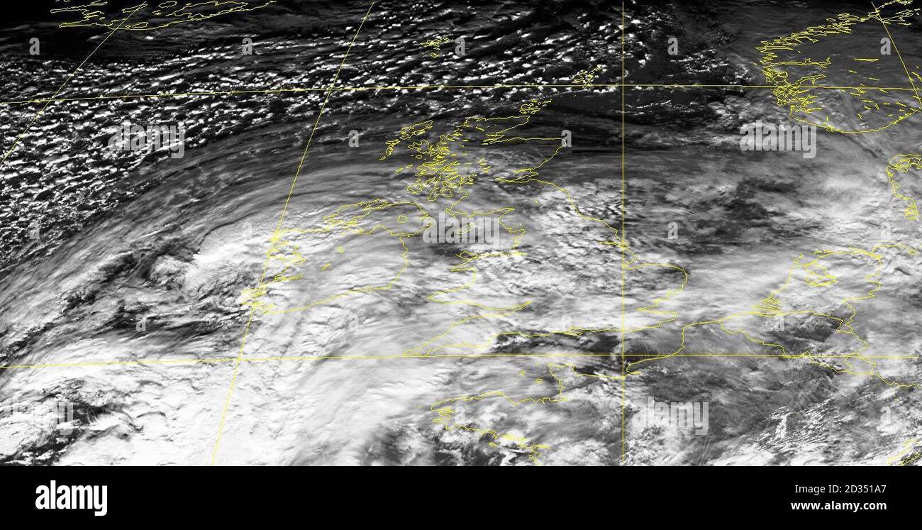 A satellite image highlights the variations in weather happening at the ...