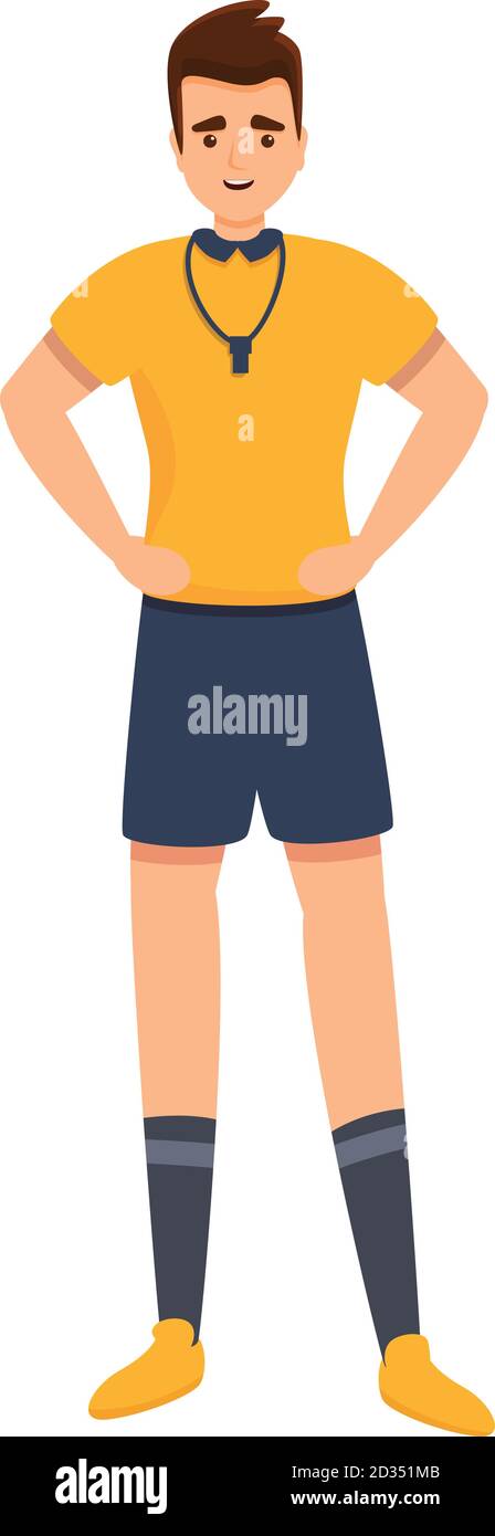 Young referee icon. Cartoon of young referee vector icon for web design ...