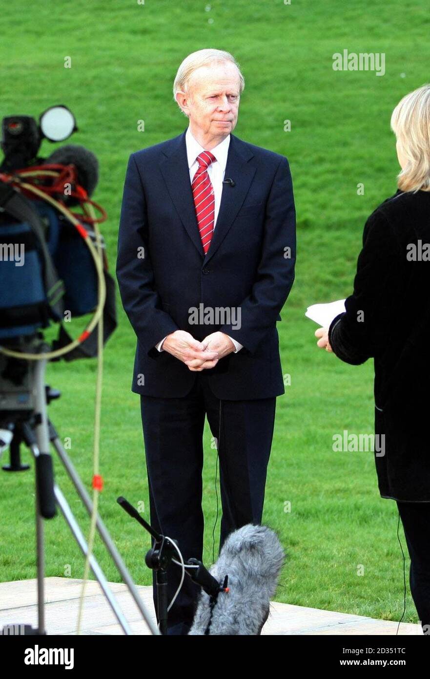 Ulster Unionist leader Sir Reg Empey during a television interview in ...