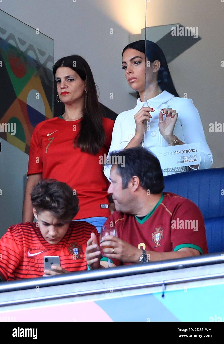 Portugal's Cristiano Ronaldo's partner Georgina Rodriguez in the stands ...