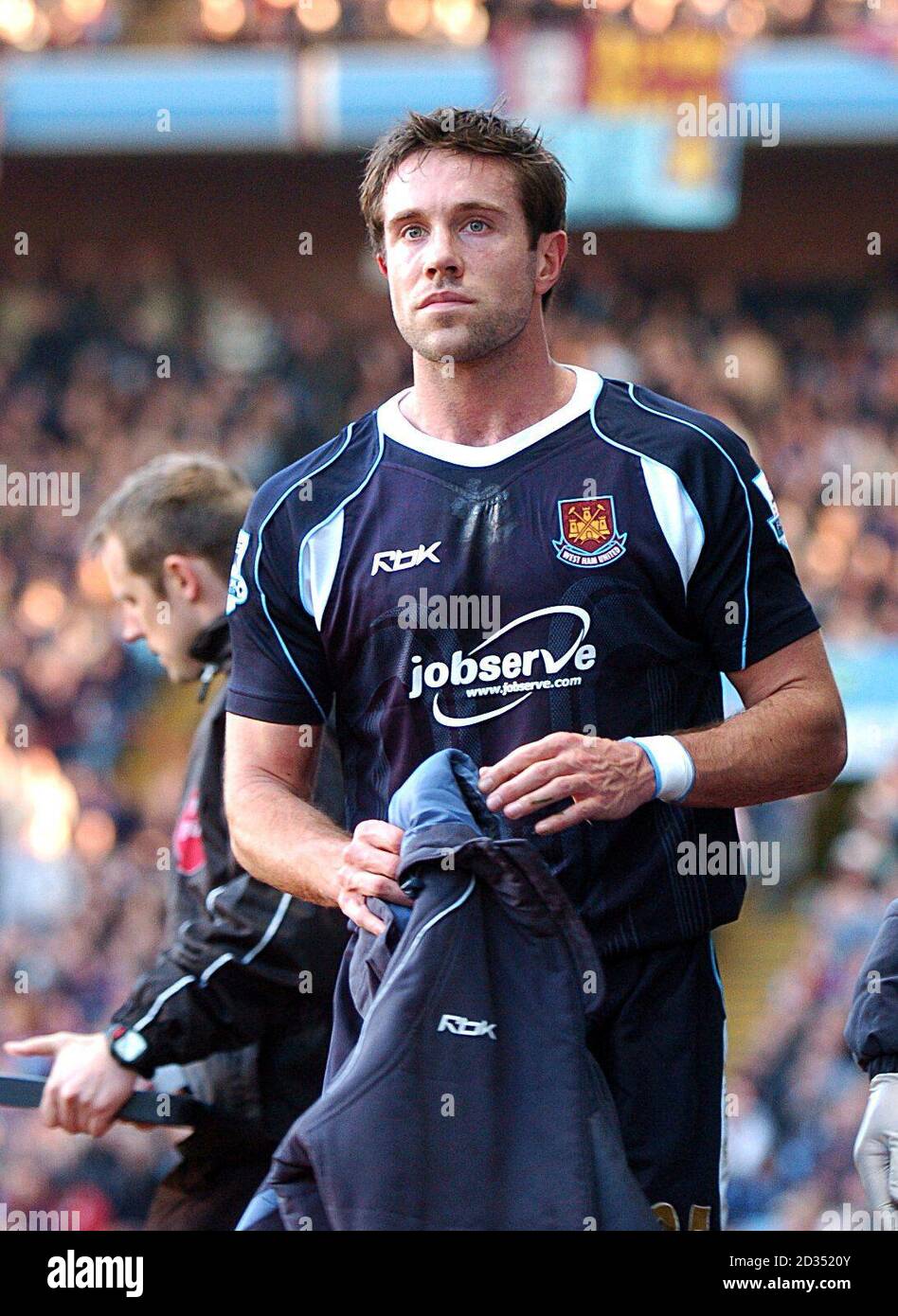 West ham uniteds matthew upson walks off hi-res stock photography and ...
