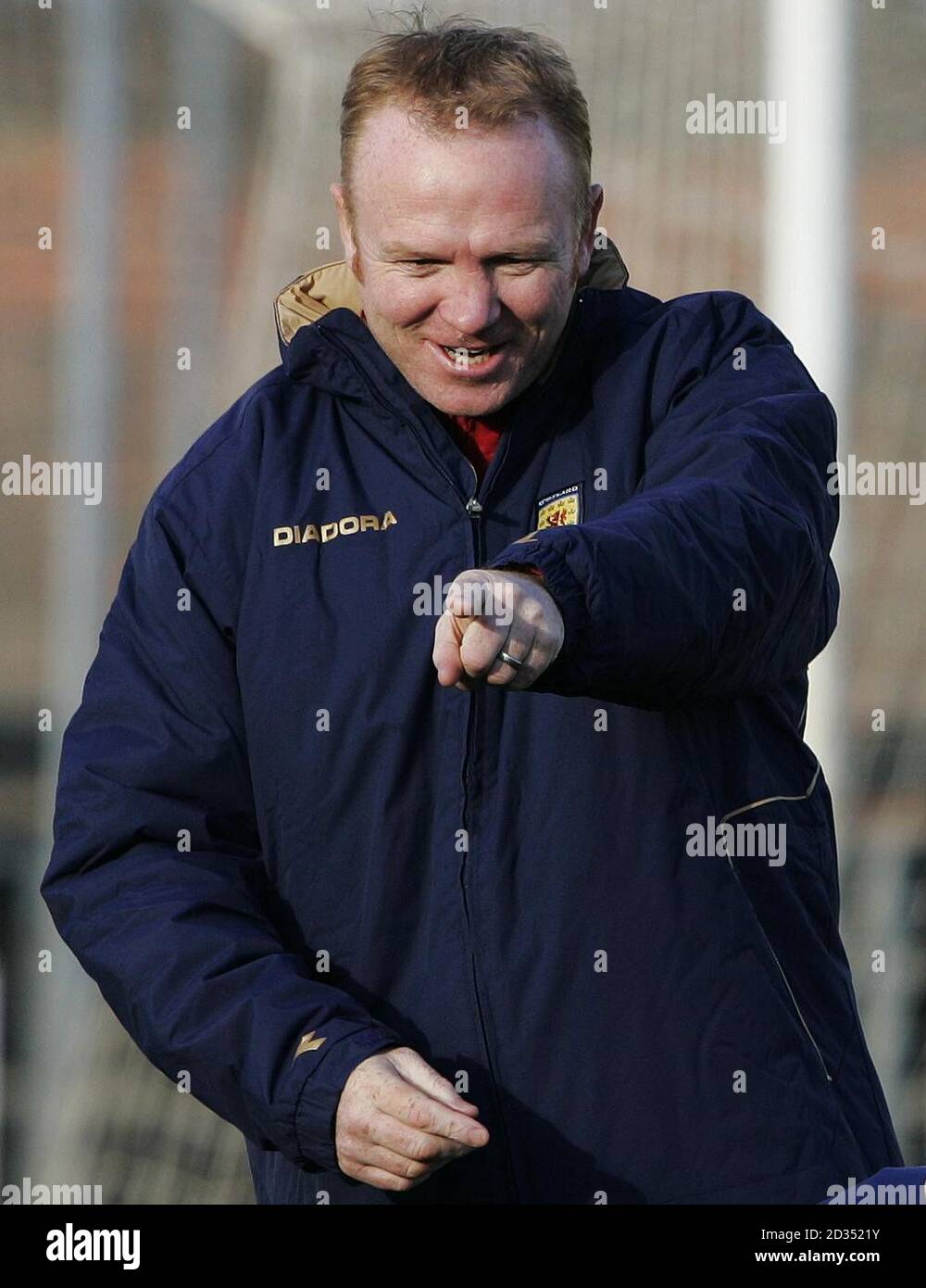 New Scotland manager Alex McLeish during a training session at Hamilton ...