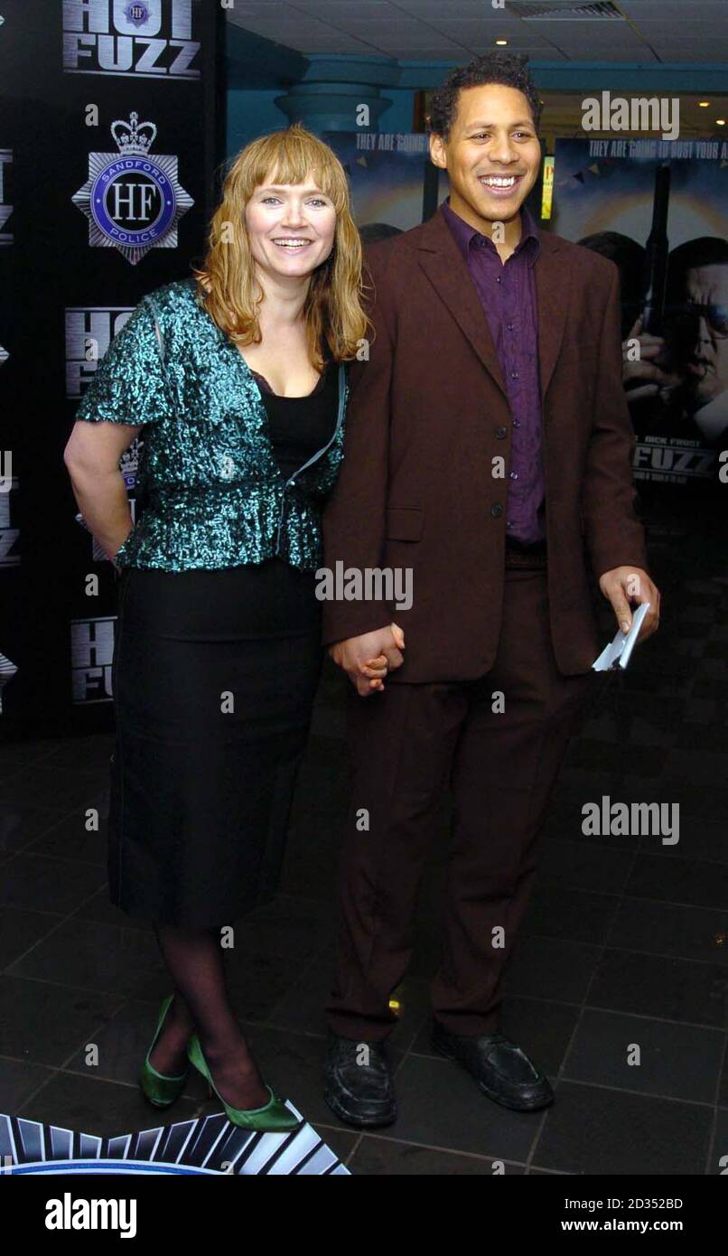 Jessica Stevenson and guest at the Hot Fuzz premiere after party in ...