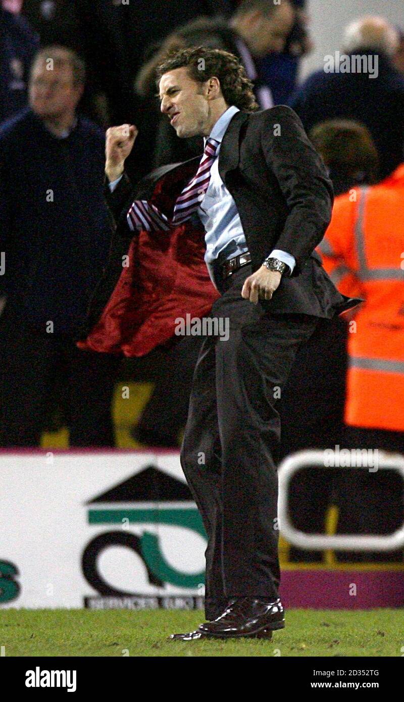 Middlesbrough manager Gareth Southgate celebrates at the end of the ...