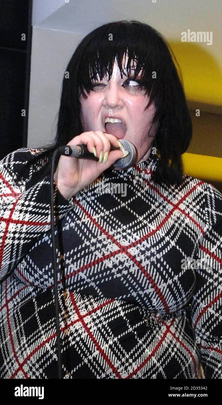 Beth Ditto of The Gossip performs during an instore gig & signing ...