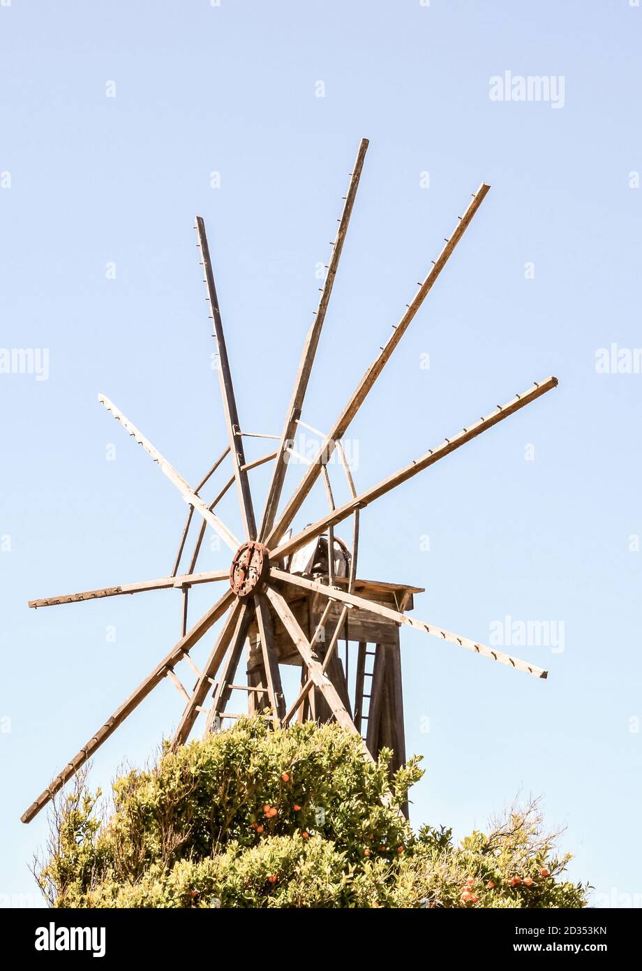 Classic Vintage Windmill Building Stock Photo - Alamy