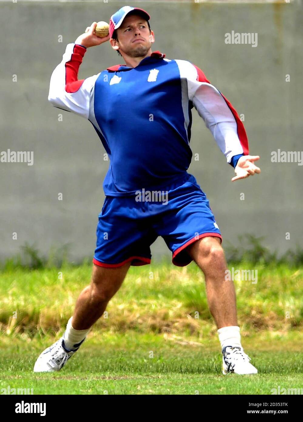 England's Ed Joyce fields during a nets practice session at Everest ...