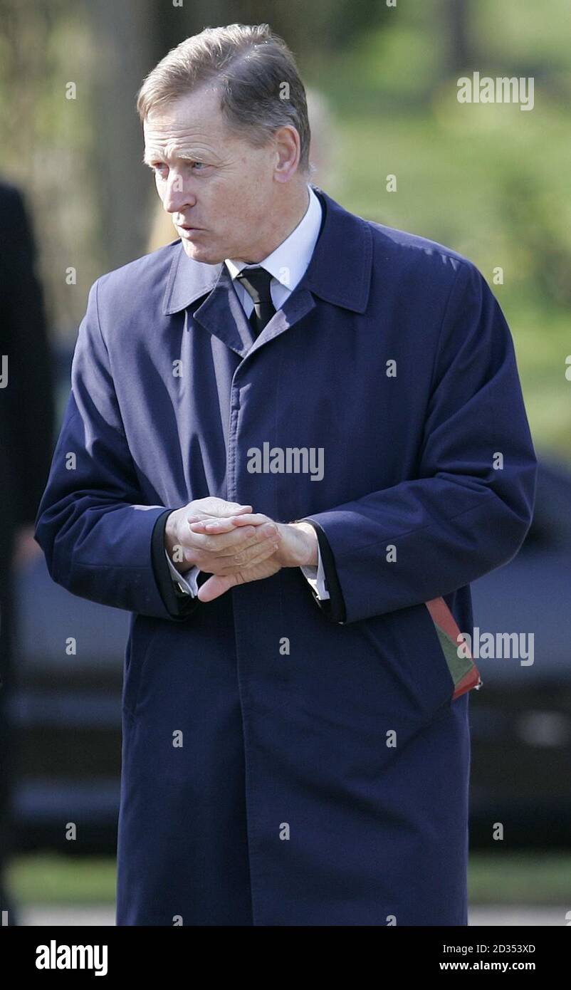 Rev John Miller arrives for the funeral of Margaret Masson (known as ...