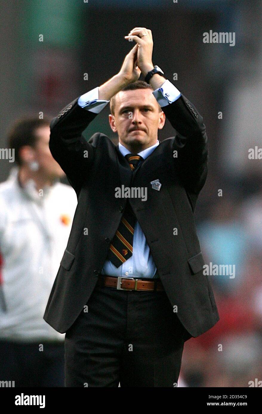 Watford manager Adrian Boothroyd after the final whistle Stock Photo ...