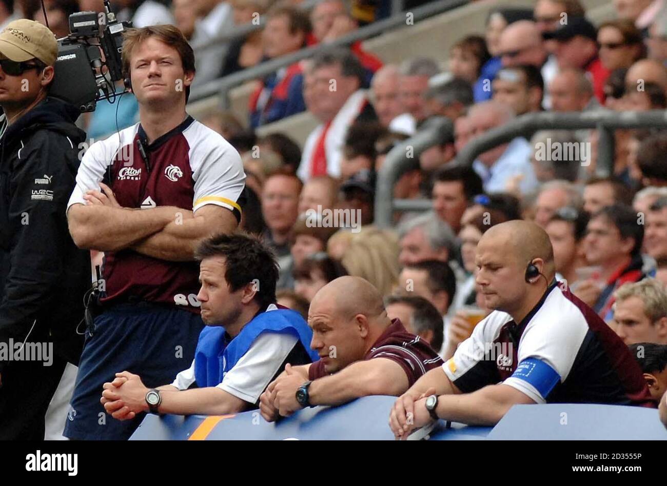 Leicester tigers coach pat howard during the heineken cup hi-res stock ...