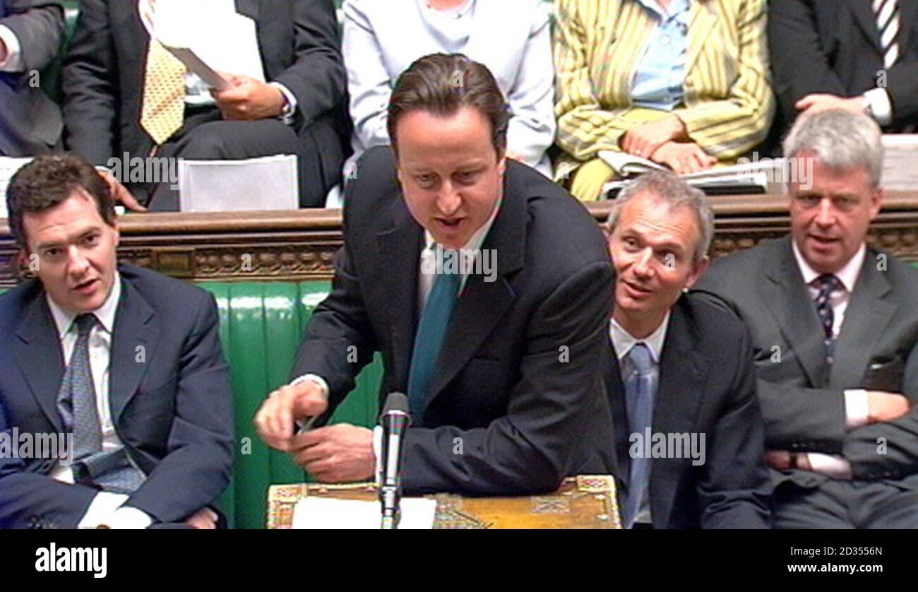 Leader of the Conservative party David Cameron speaks during Prime ...