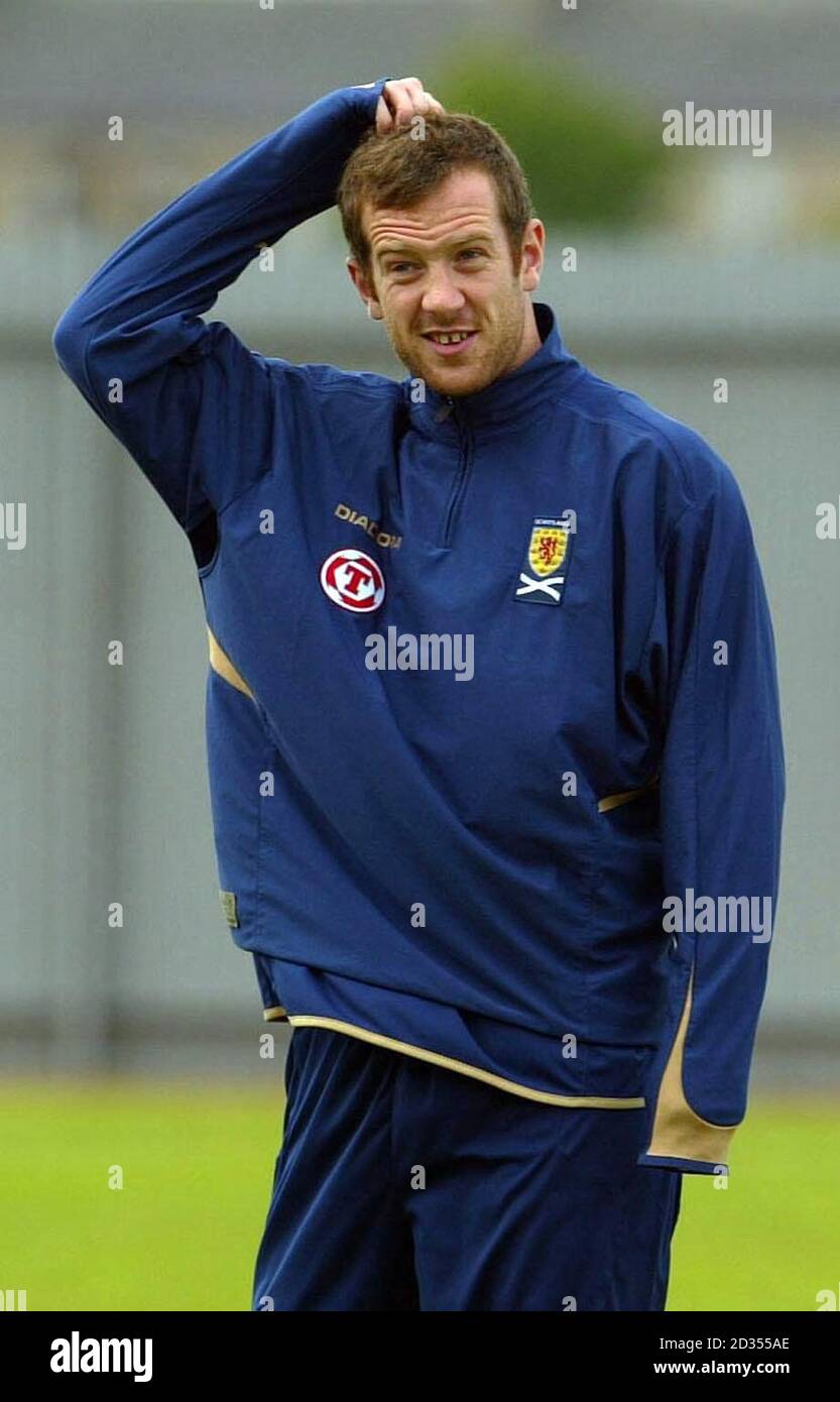 Scotland's Charlie Adam during a training session at the Strathclyde ...