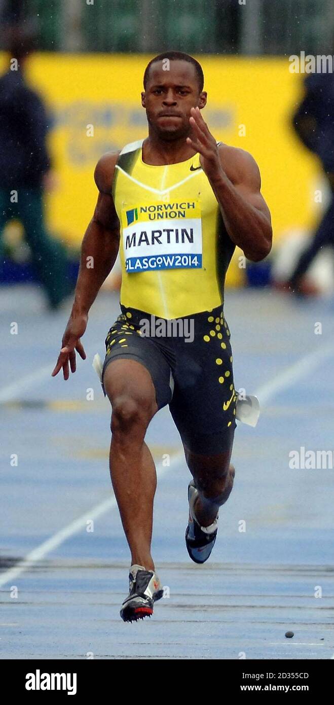 Rodney Martin wins the Men's 200 metres during the Norwich Union ...