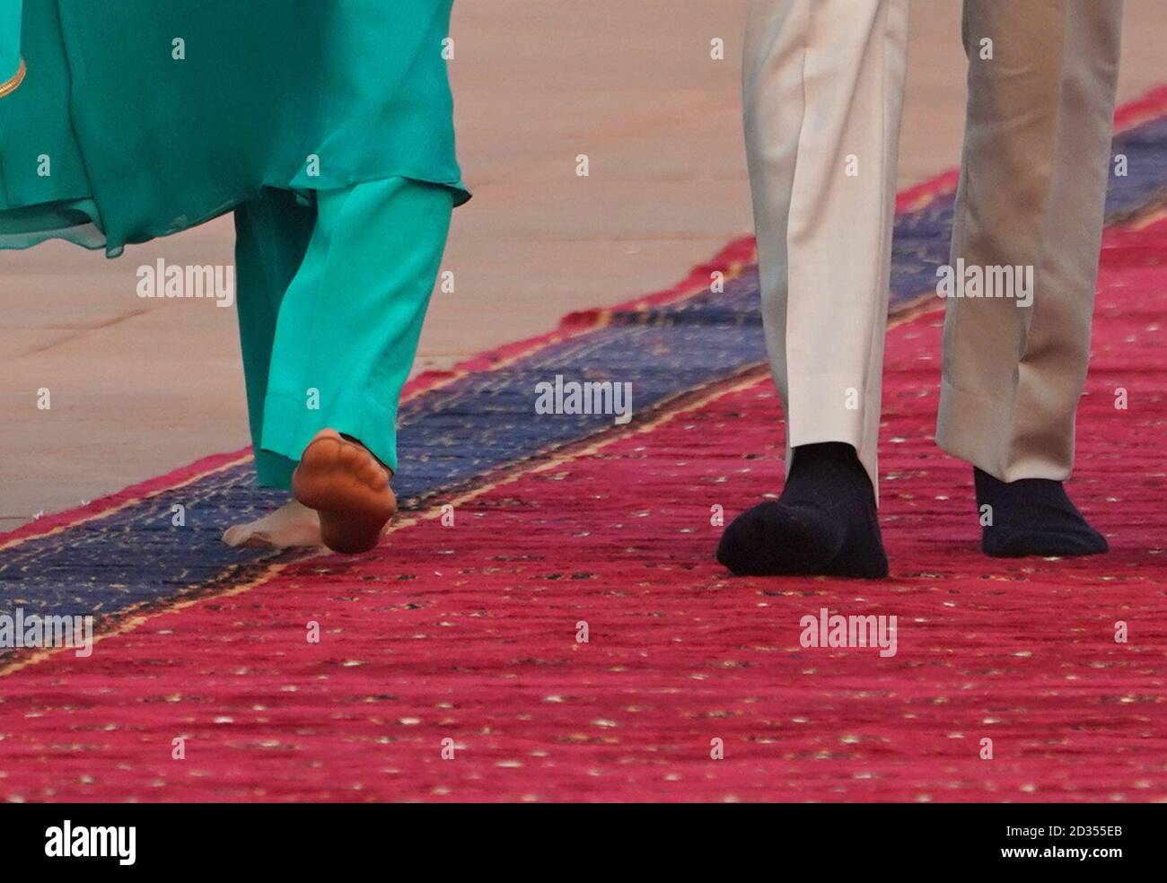 The feet of the Duke and Duchess of Cambridge during a visit to ...