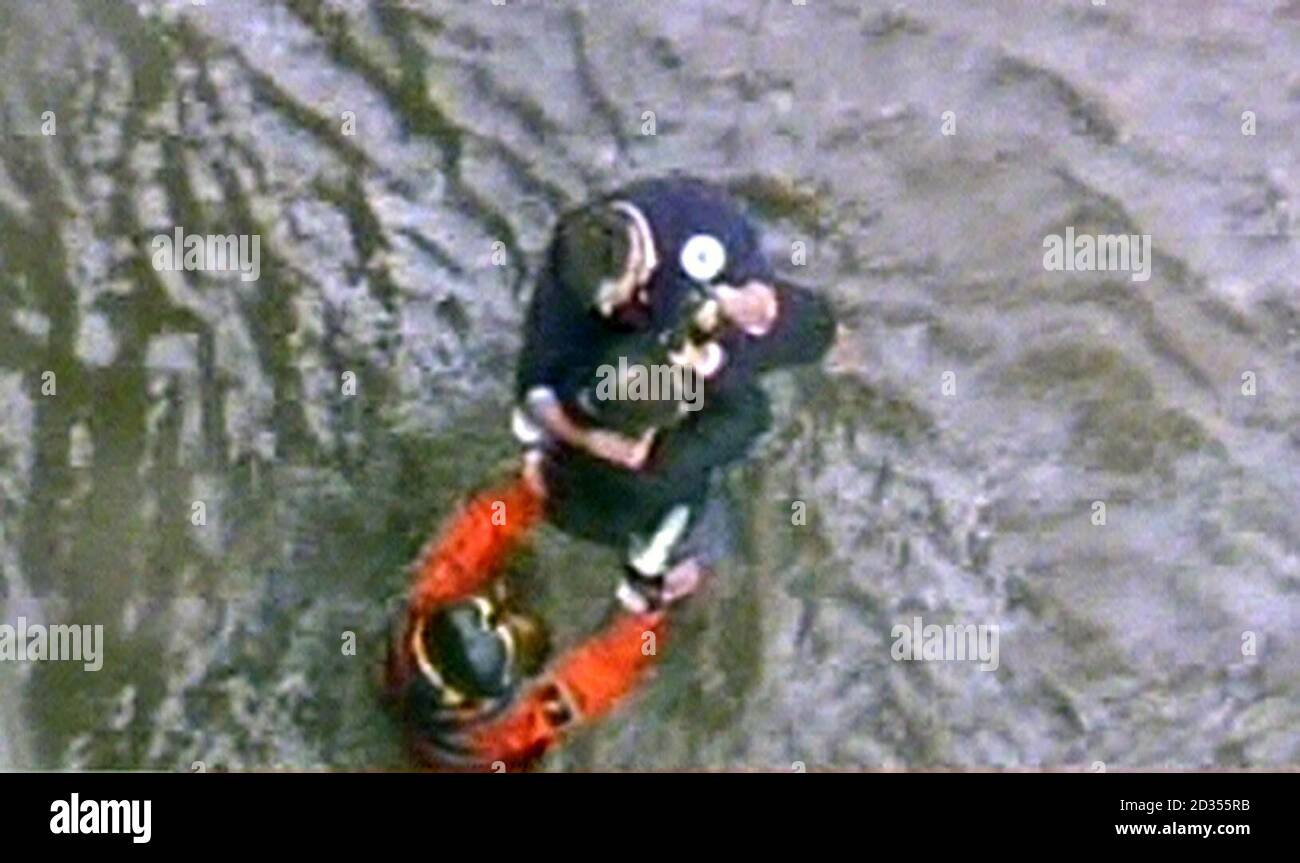 Still taken from RAF footage of the flooding in Sheffield last night ...