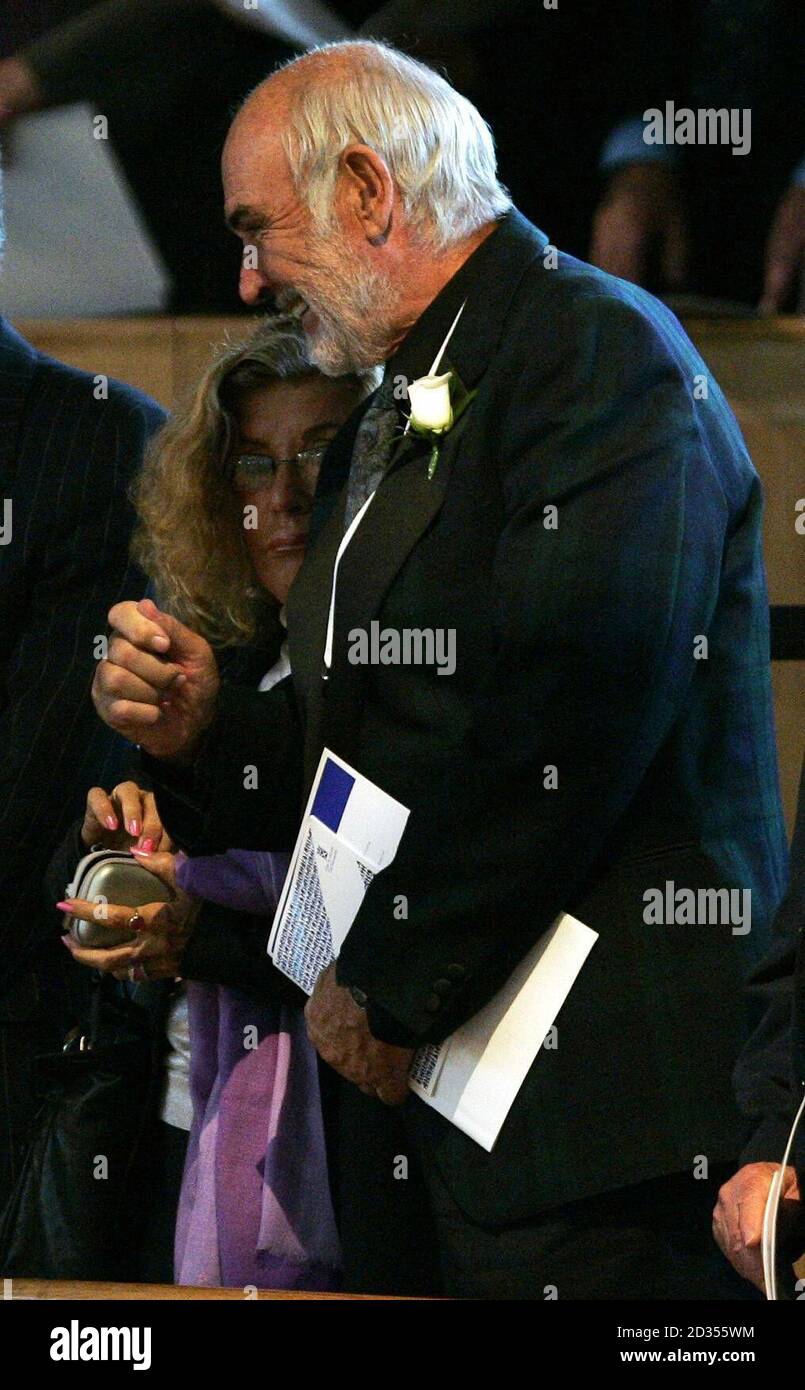 Sir Sean Connery and wife Lady Connery look on during the ceremonial ...