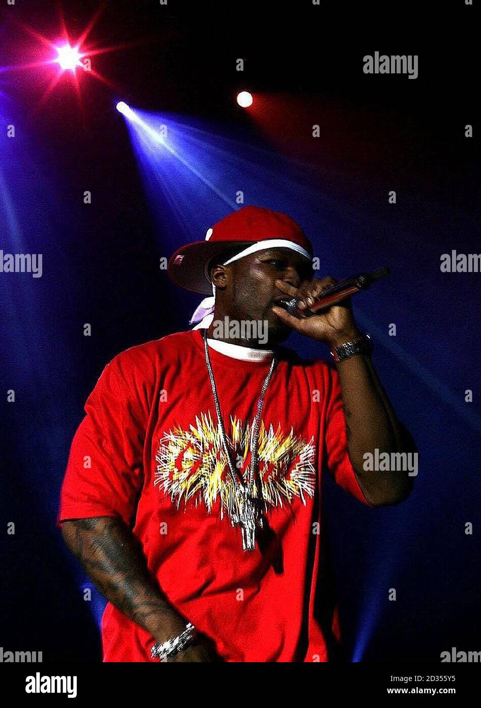 50 Cent in concert at the Hammersmith Apollo in west London Stock Photo ...