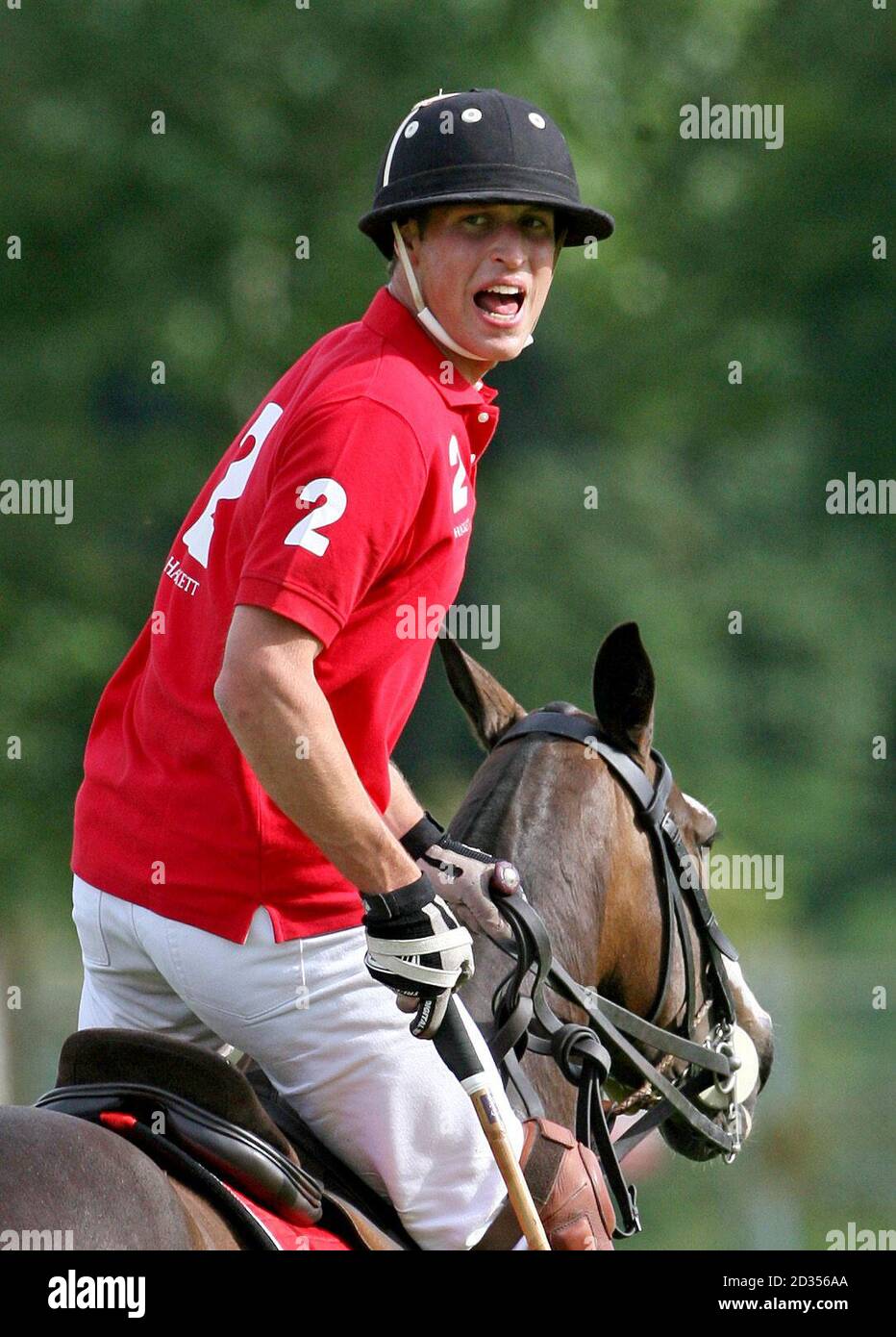 Prince William competes in the Rundle Cup Polo match at Tidworth Polo ...