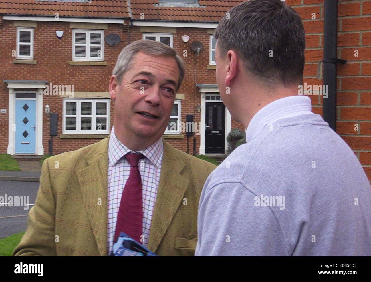 BEST QUALITY AVAILABLE Brexit Party leader Nigel Farage speaks to a ...