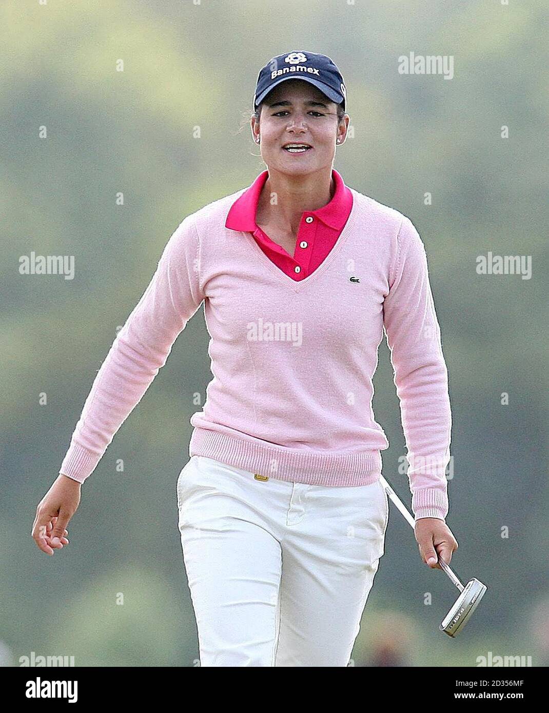 Lorena Ochoa watches her putt on the 5th green during the Ricoh Women's ...