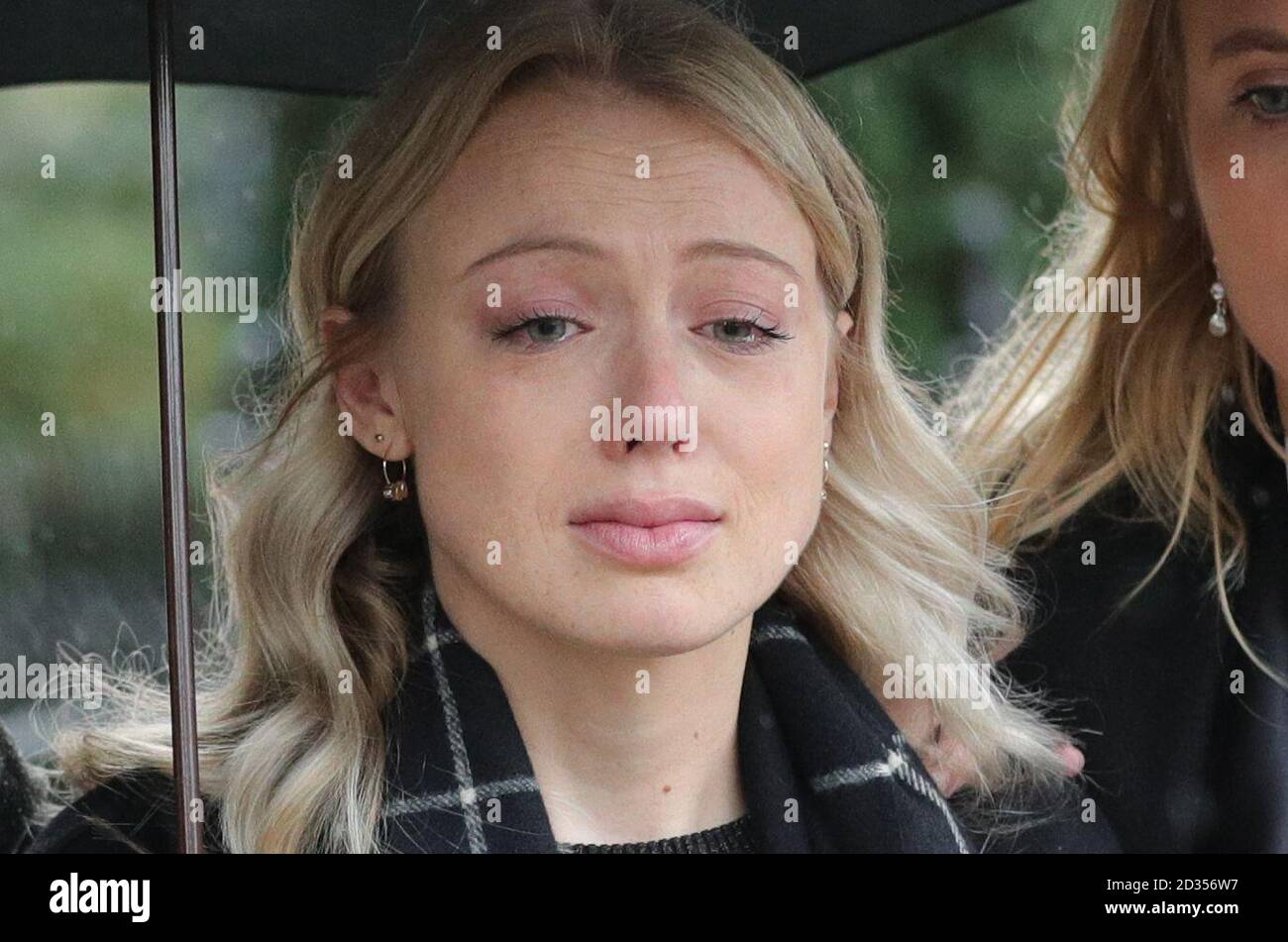 Jack Merritt's girlfriend Leanne O'Brien arrives for the funeral of the ...