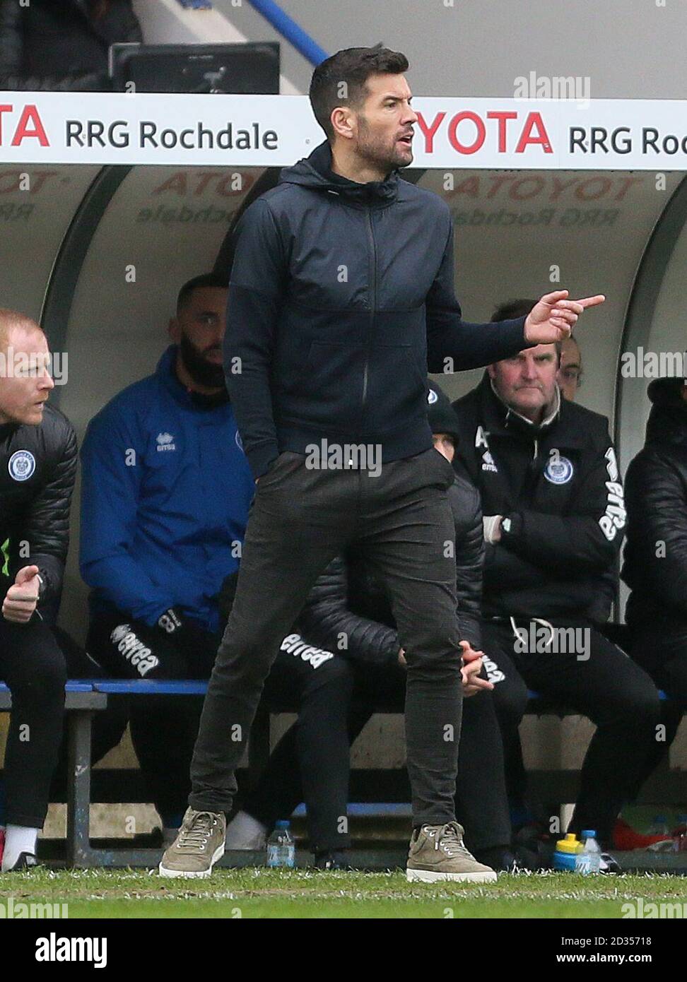 Rochdale manager Brian Barry-Murphy during the FA Cup third round match ...