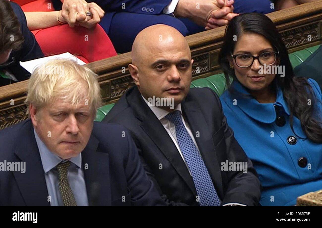 Prime Minister Boris Johnson, Chancellor of the Exchequer Sajid Javid ...