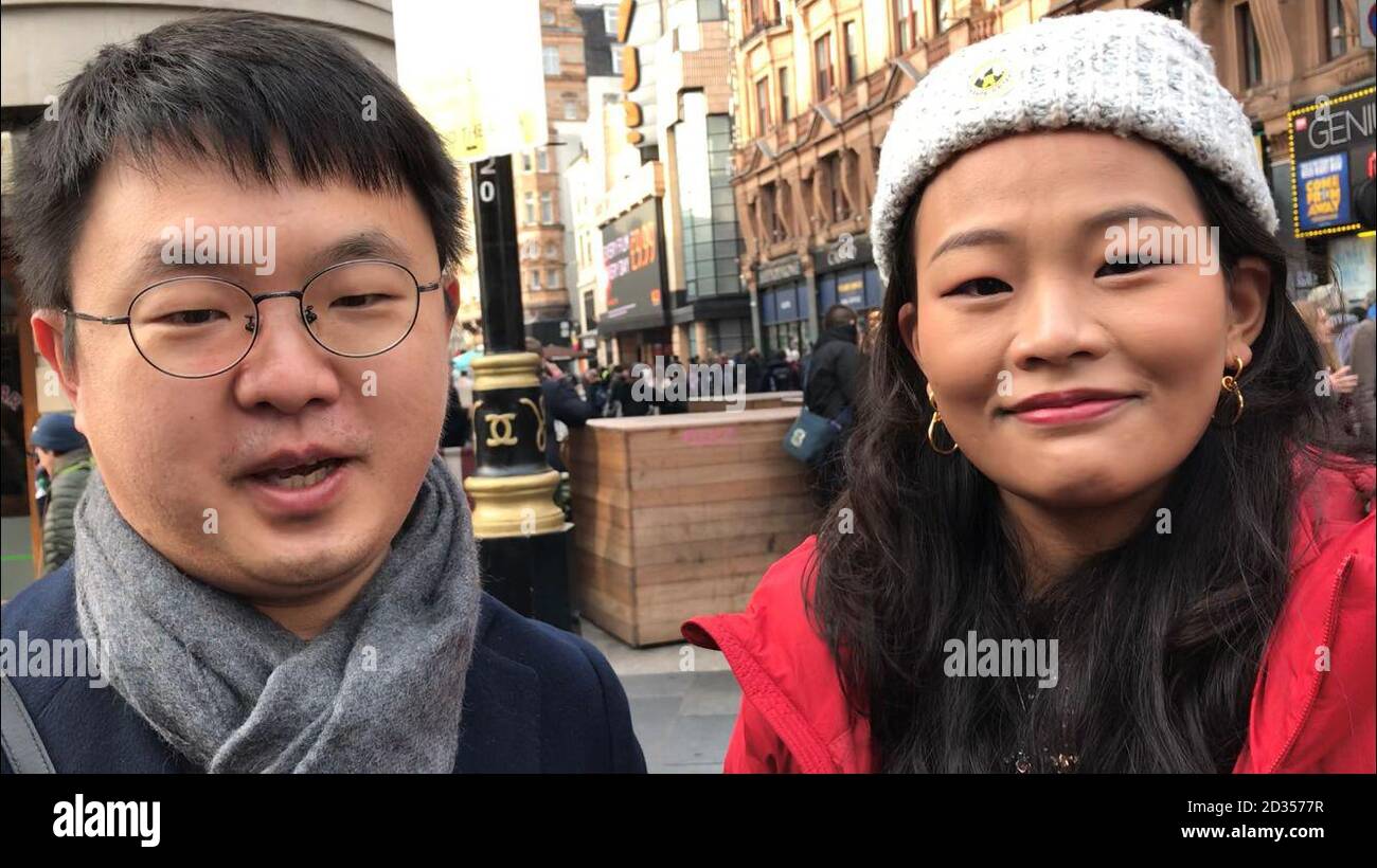 Conan Zhao, 35, and his wife Daisy Huang, 27, from Shenzhen in China ...