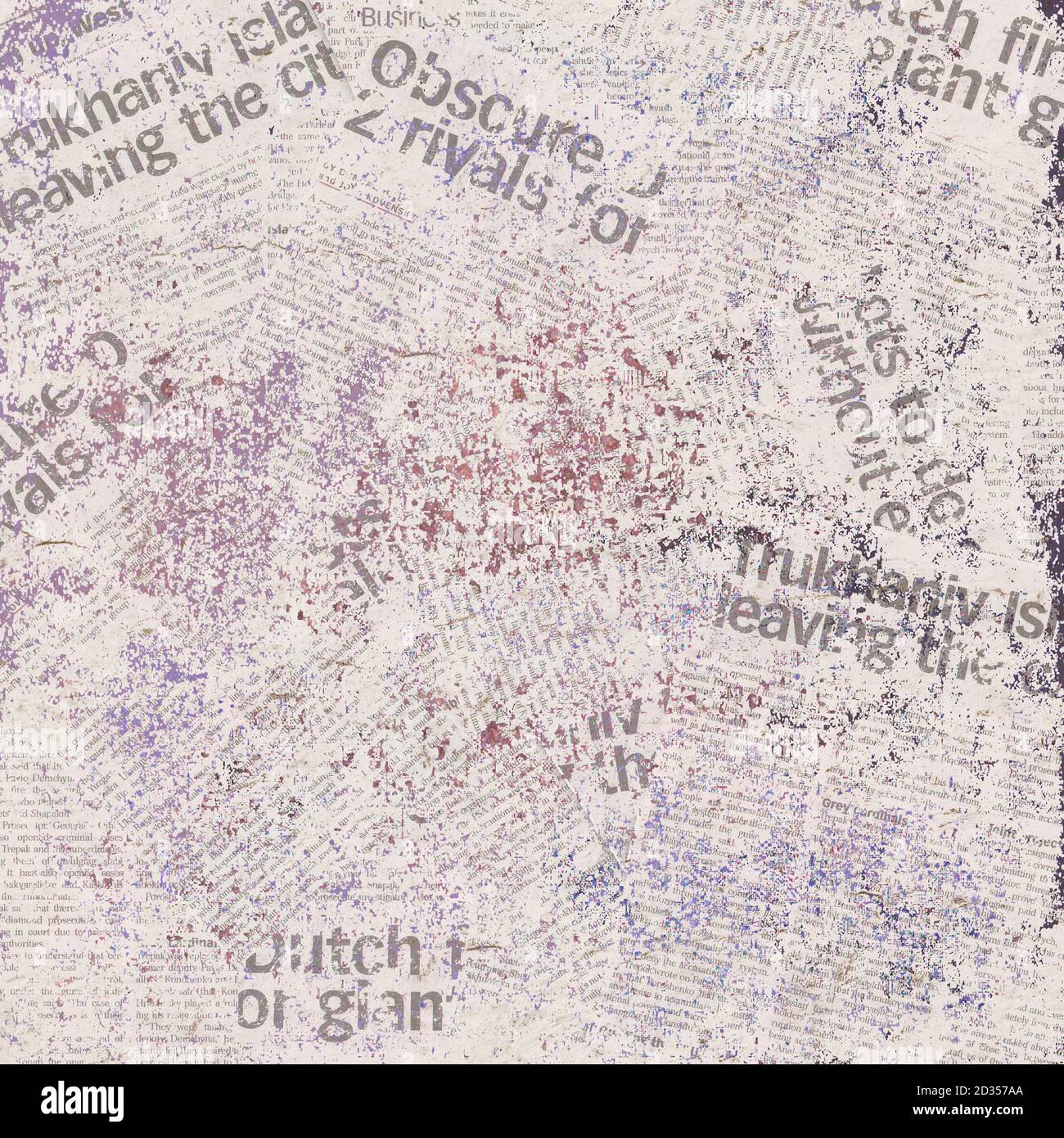 Vintage newspaper background with grunge purple elements Stock Photo ...