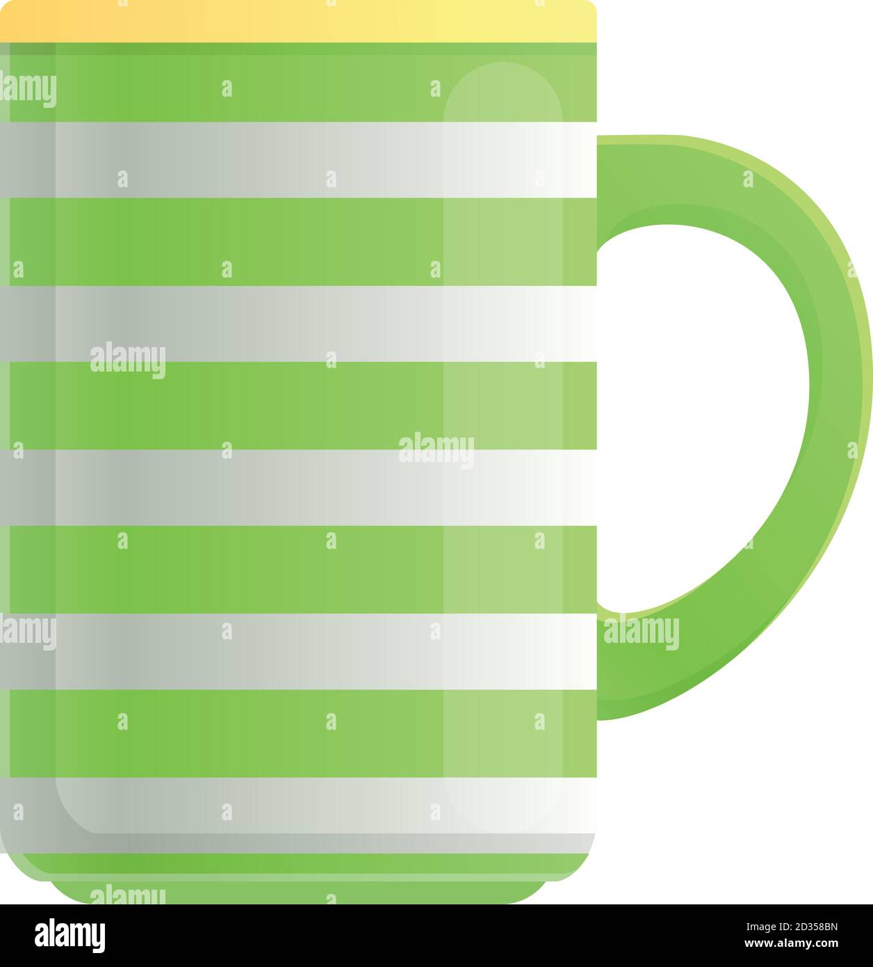 Striped mug icon. Cartoon of striped mug vector icon for web design ...