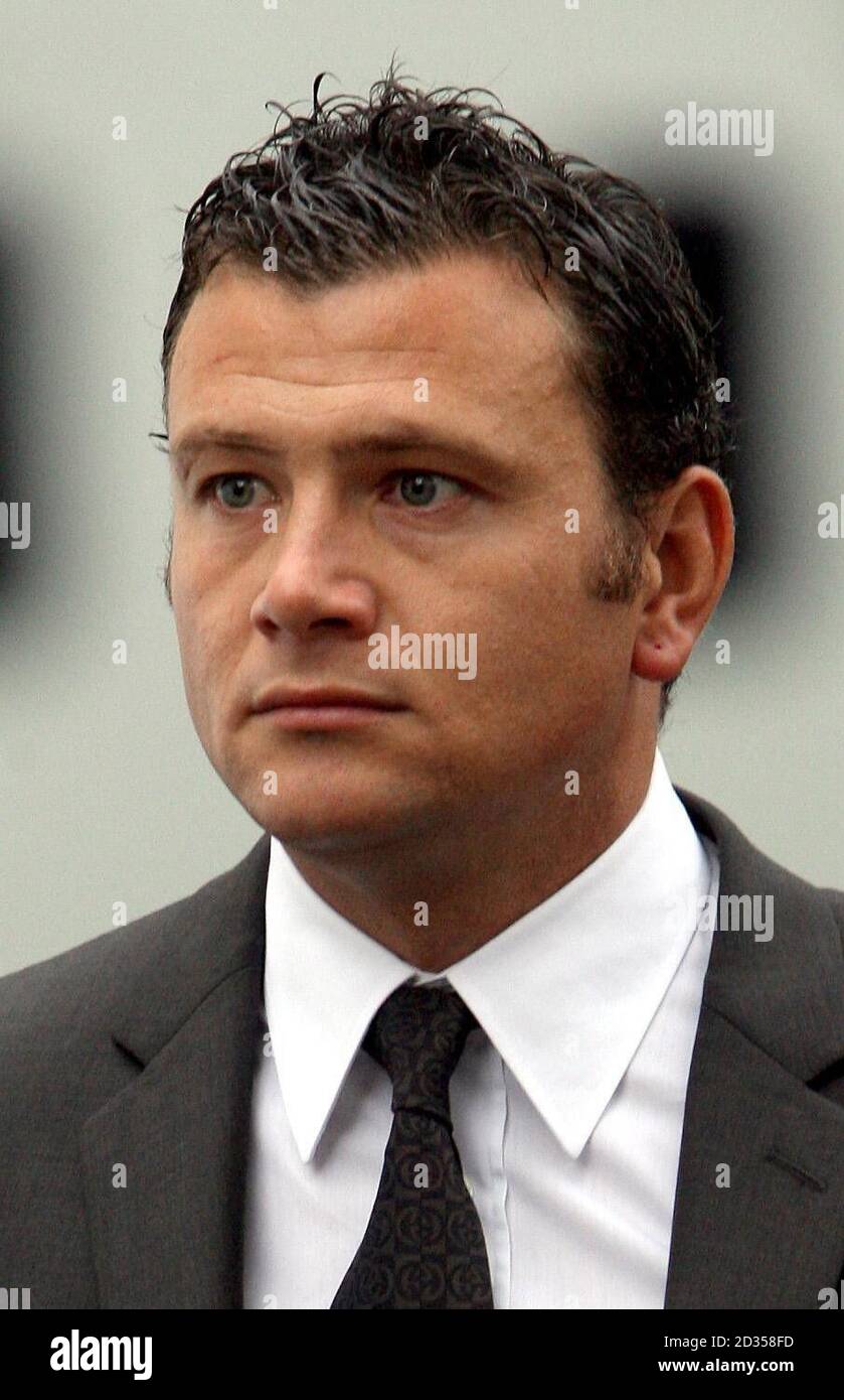 Byron Emerson-Thomas, 36, arrives at Cardiff Crown Court accused of ...