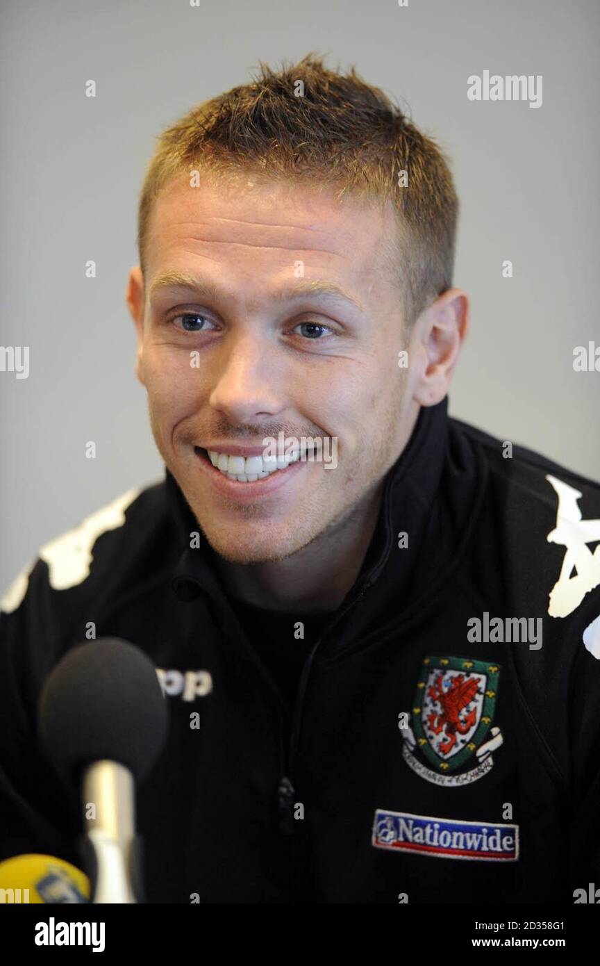 Wales Criag Bellamy during a press conference at Neo GSP Stadium ...
