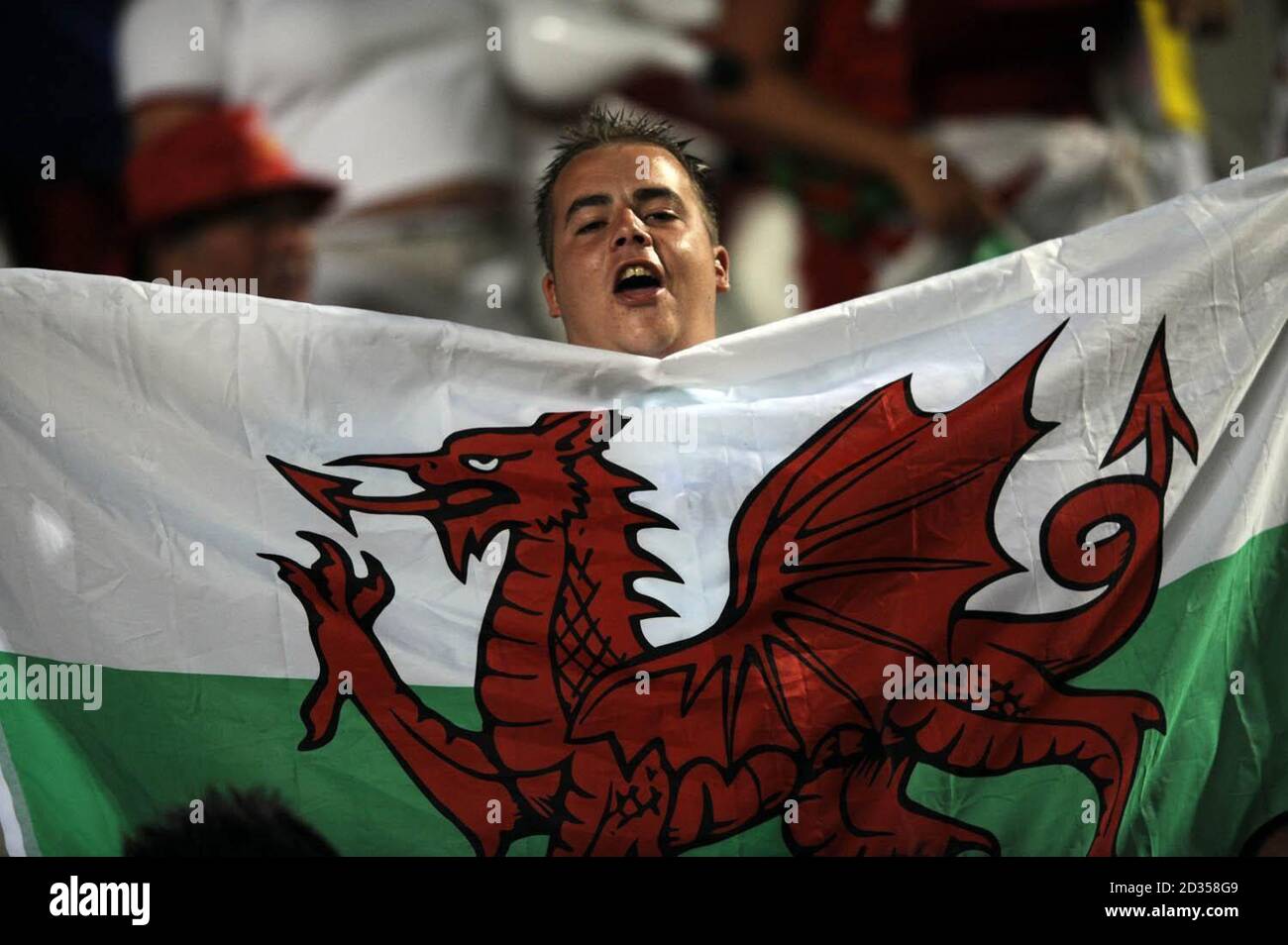 A wales fan before the UEFA European Championship Qualifying match at ...