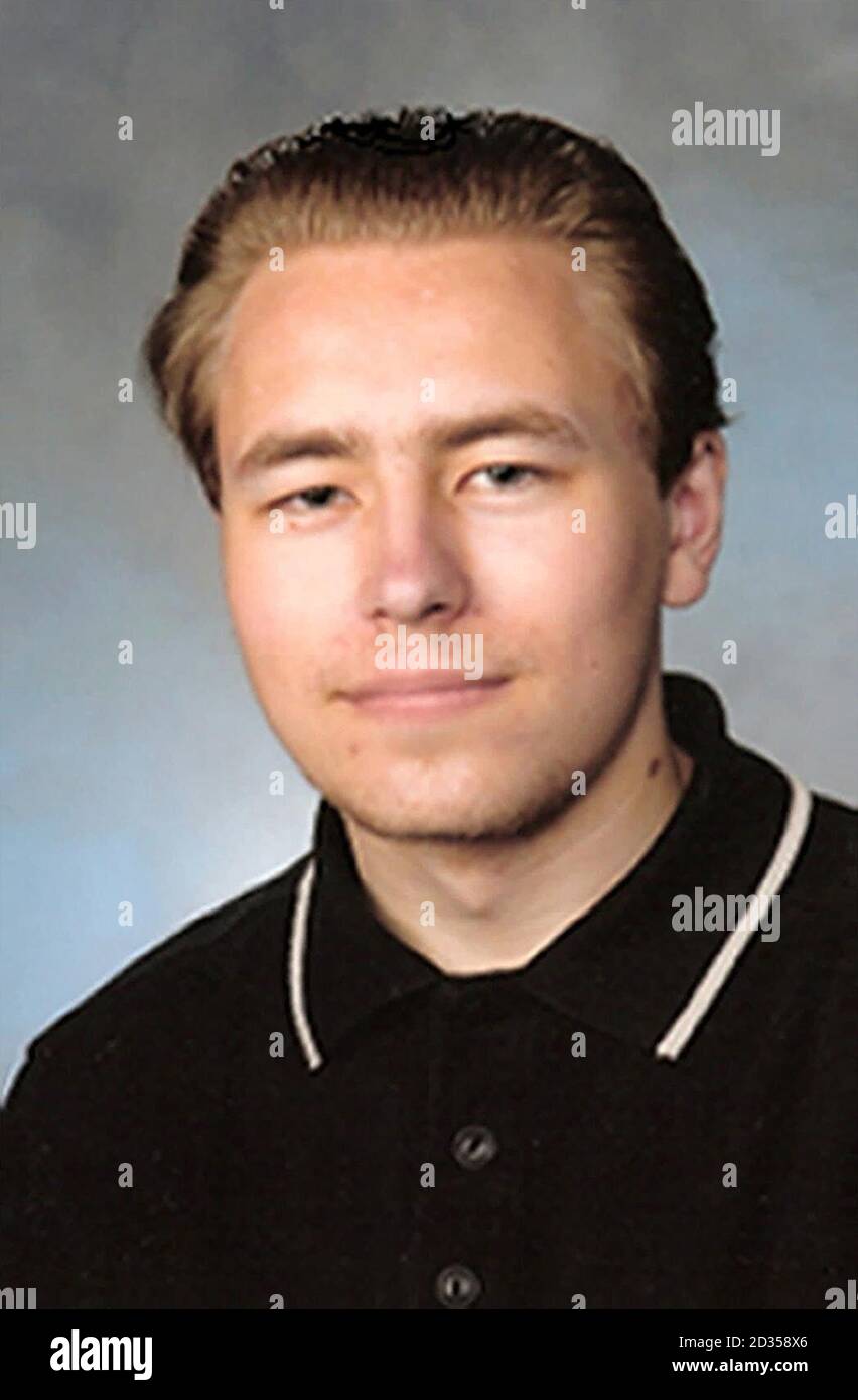 Picture taken from an internet website of teenage gunman Pekka-Eric ...