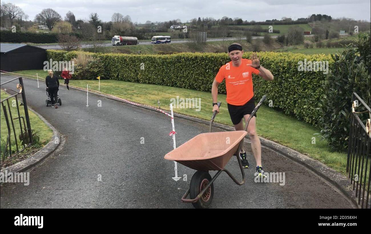 Keith Clarke during his attempt to complete a full marathon in his ...
