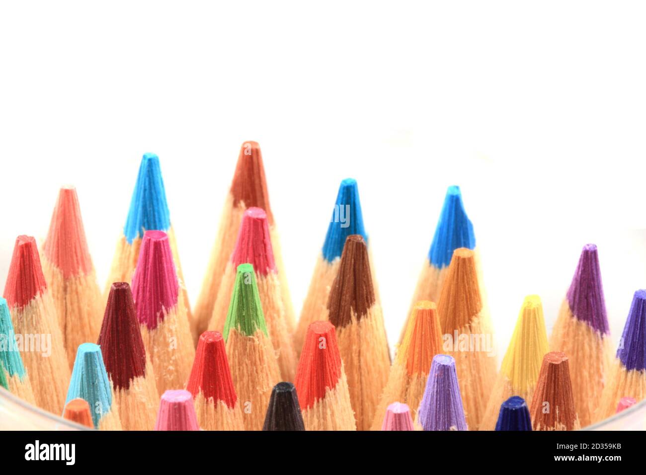 rainbow color crayons texture as nice background Stock Photo - Alamy