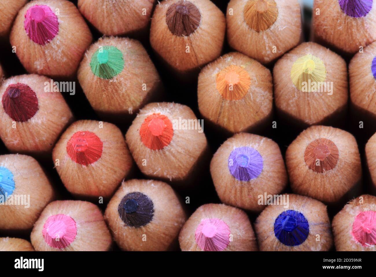 rainbow color crayons texture as nice background Stock Photo - Alamy