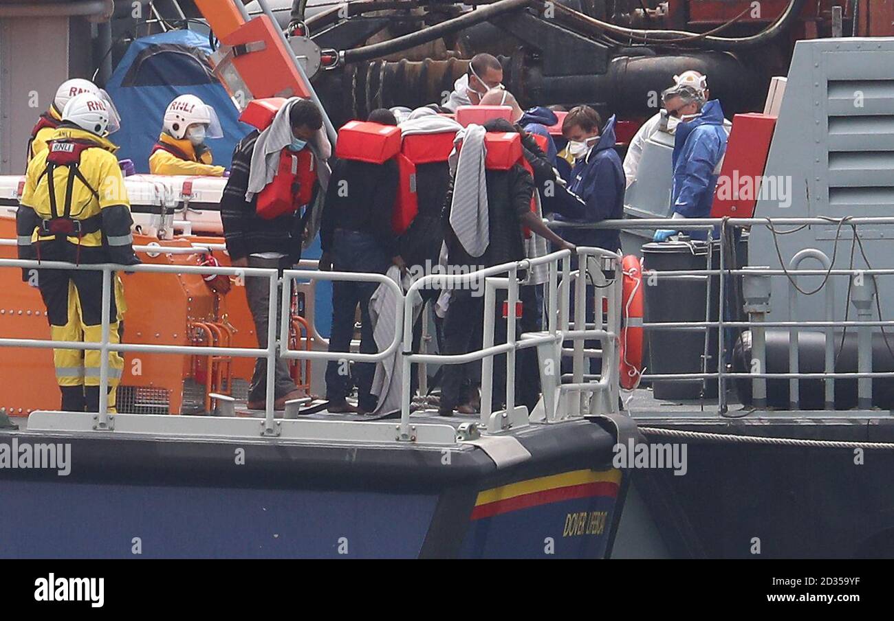 Onboard dover rnli lifeboat following hi-res stock photography and ...