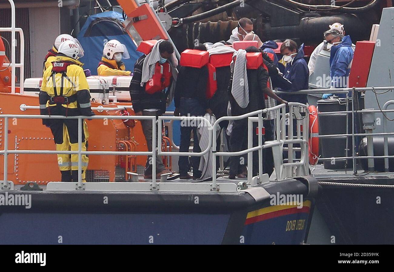 Onboard dover rnli lifeboat following hi-res stock photography and ...