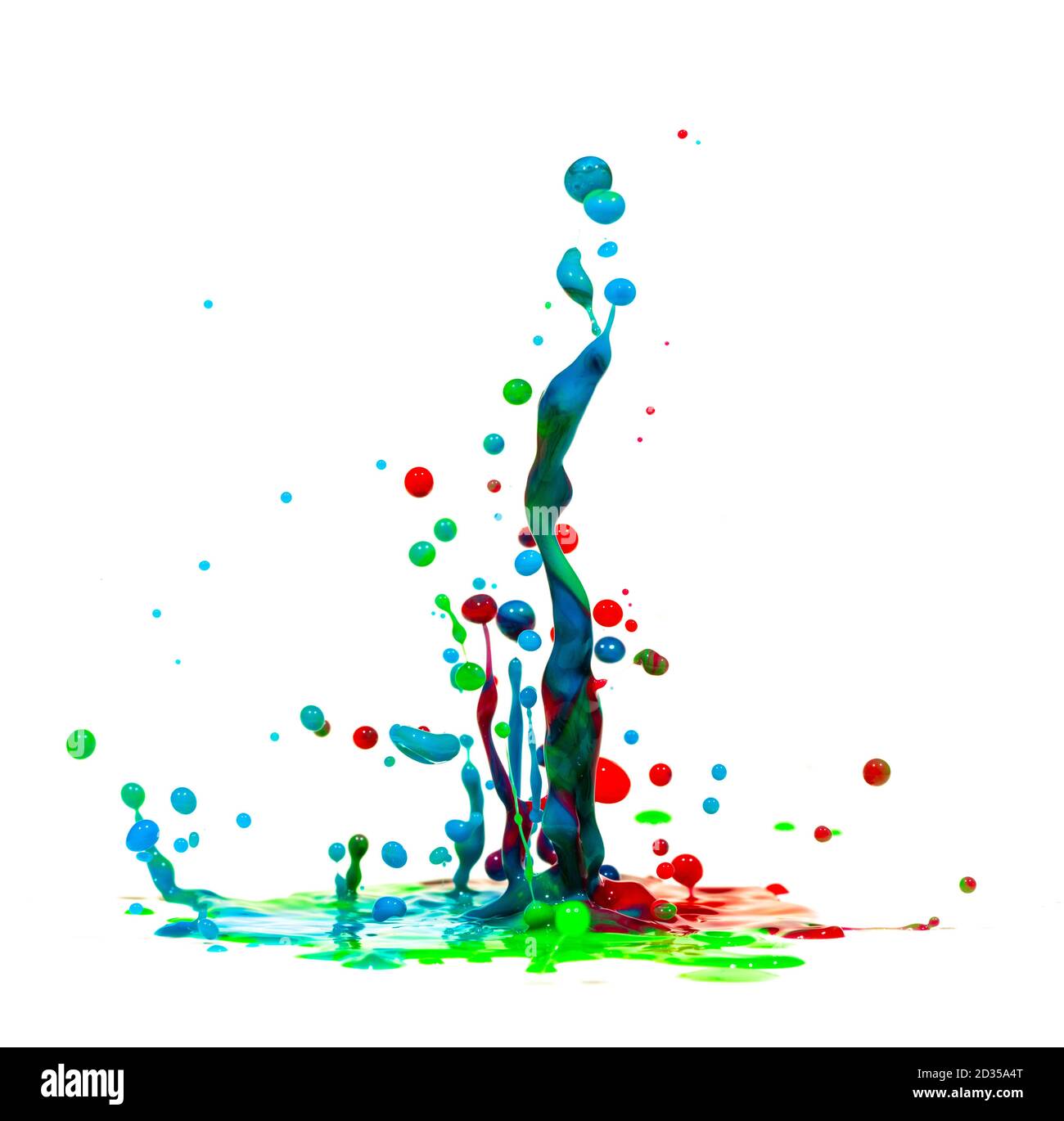 Splash of color ink or paint on white background Stock Photo - Alamy