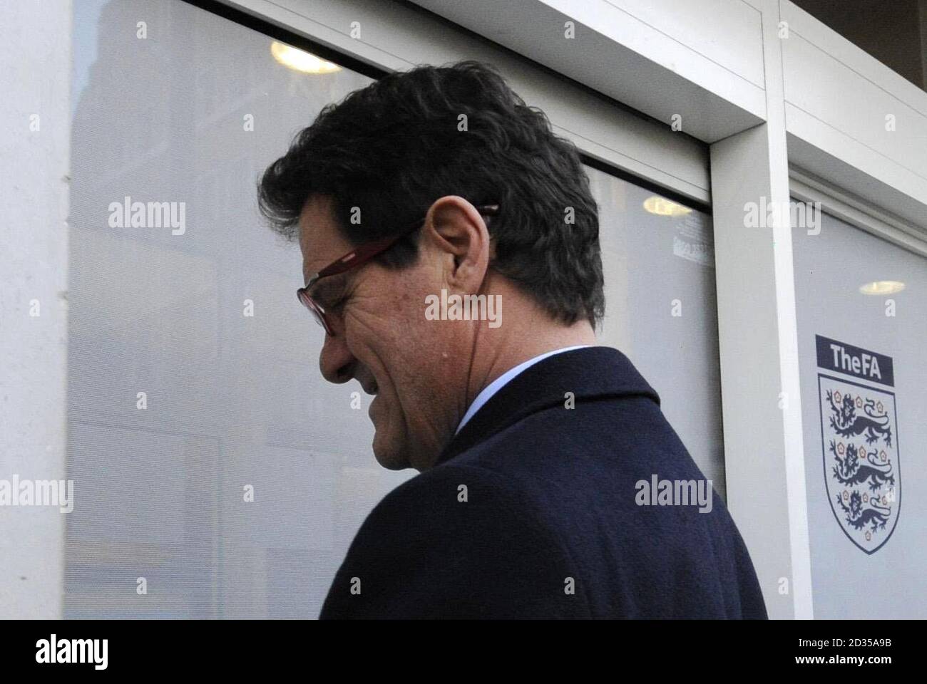 England manager fabio capello arrives fa headquarters soho square hi ...