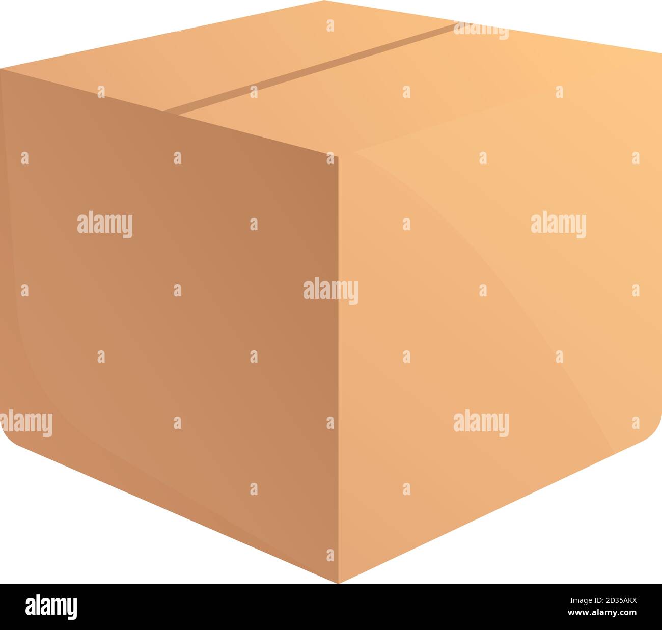 Full parcel box icon. Cartoon of full parcel box vector icon for web ...