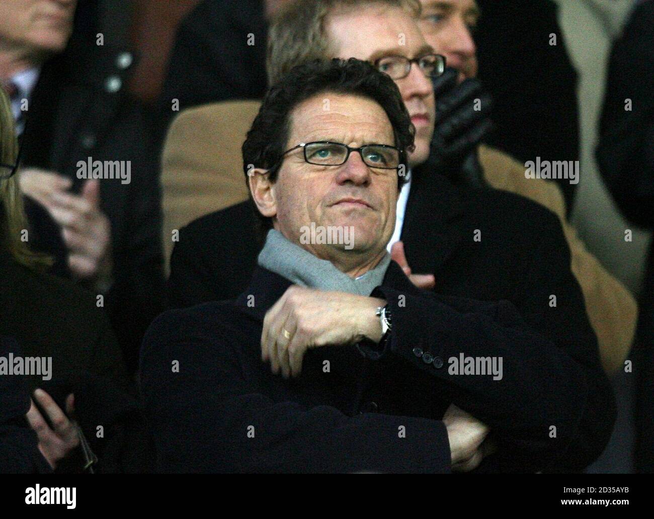 England manager fabio capello in the stands hi-res stock photography ...