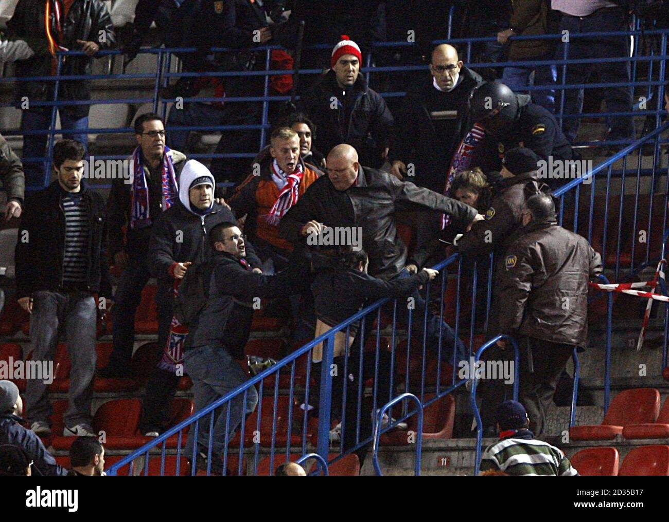 Tempers flare between fans in the stands Stock Photo - Alamy Tempers flare between fans in the stands Stock Photo - Alamy