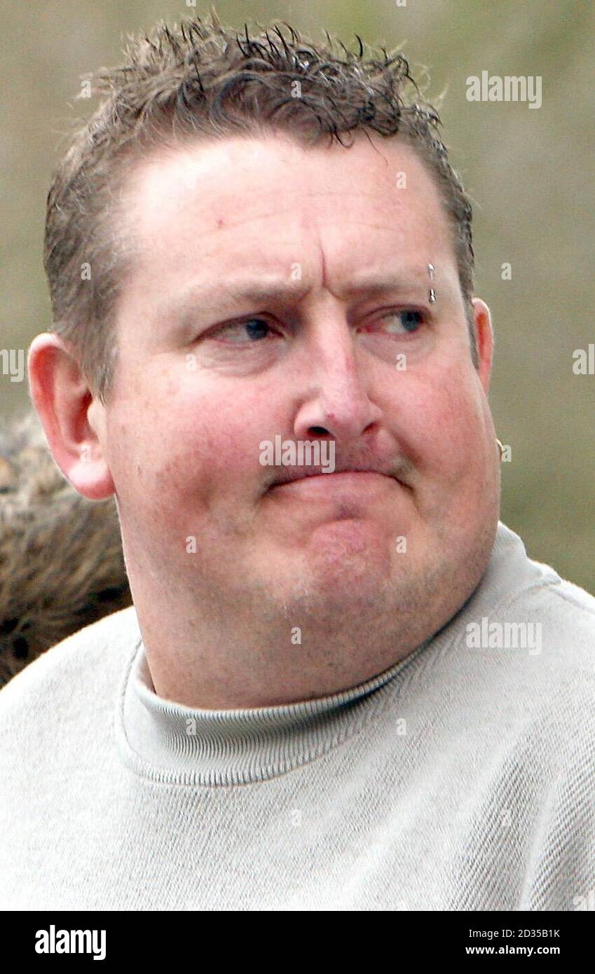 Keith Wright, brother of prostitute murderer Steve Wright leaves Ipswich Crown Court after ...